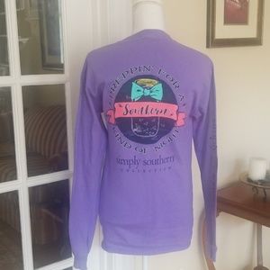 Simply Southern | Tops | Purple Simply Souther Preppy Tee S | Poshmark